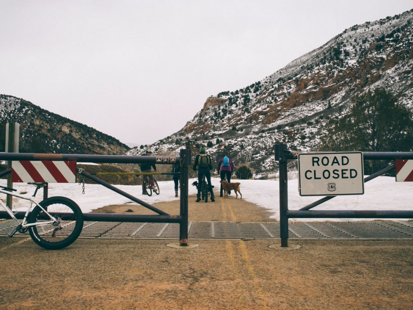 Snow Biking in to the Fifth Water Hot Springs